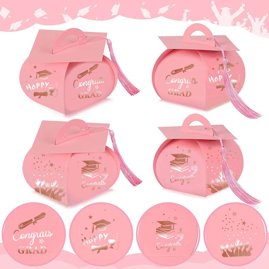 6 Pcs Graduation Cap Gift Box Graduation Party Favors Graduation Candy ...