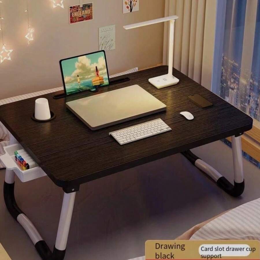 1pc Foldable Bedside Small Table, Laptop Desk For Student Dormitory ...