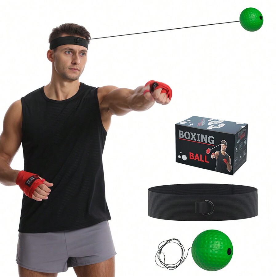 Head-Mounted Boxing Reaction Ball Combat Decompression Ball Magic Speed ...