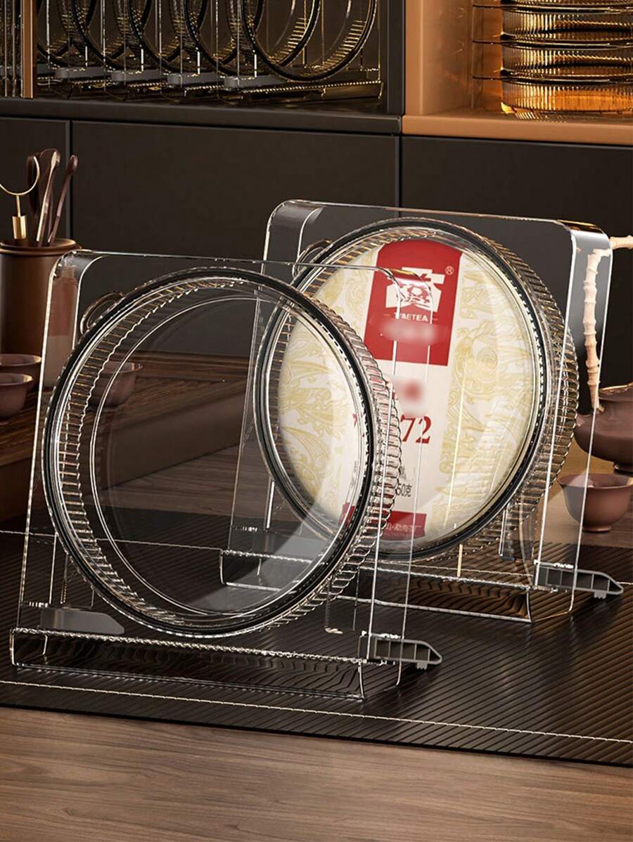 1pc High-End Transparent Tea Cake Storage Box With Sealing, Dust-Proof ...