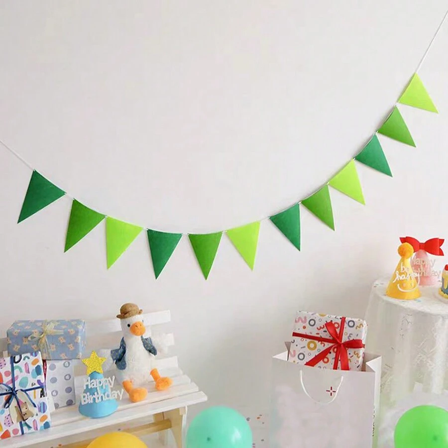 12pcs Pennant Banner Flags Multicolor Felt Triangle Flags Bulk, Garland ...