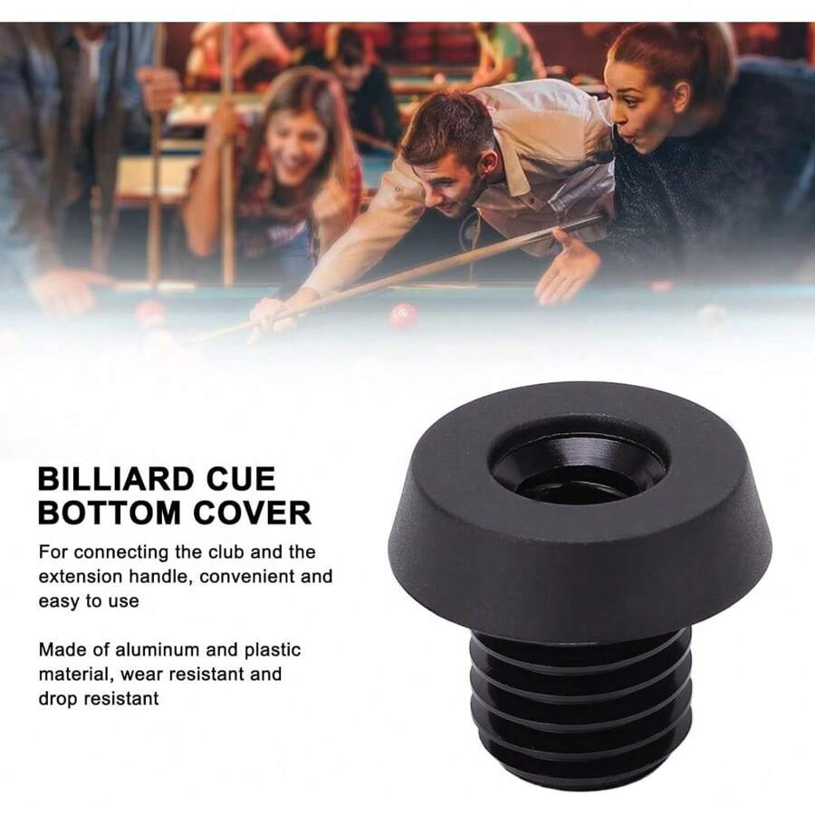Billiard Cue Rubber Bumper Bottom Cover Pool Cue Block Butt Connected ...