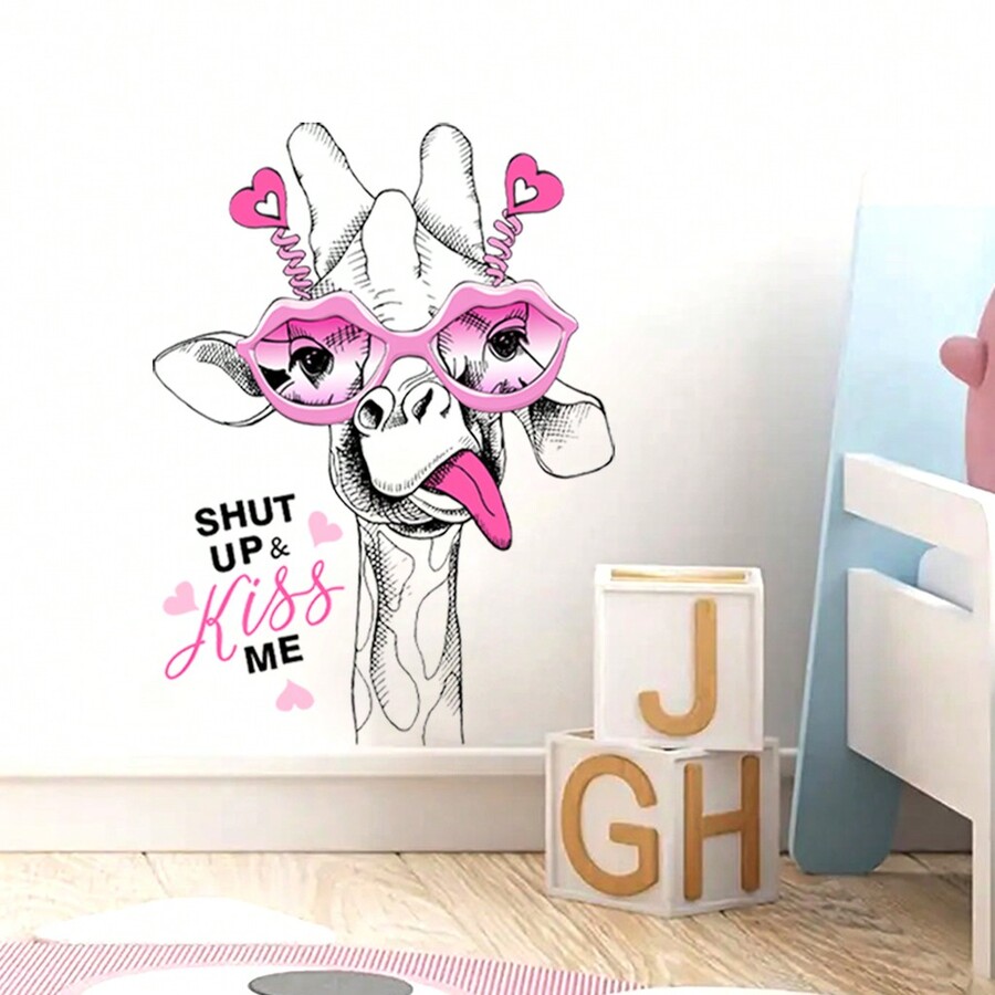 1 unidade Adesivos de Parede de Girafa Divertidos Adesivos de Parede de ...
