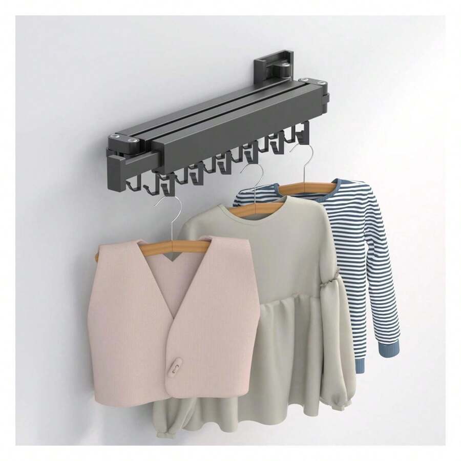 Wall Mounted Clothes Drying Rack ,Space Saver Laundry Clothes Rack ...