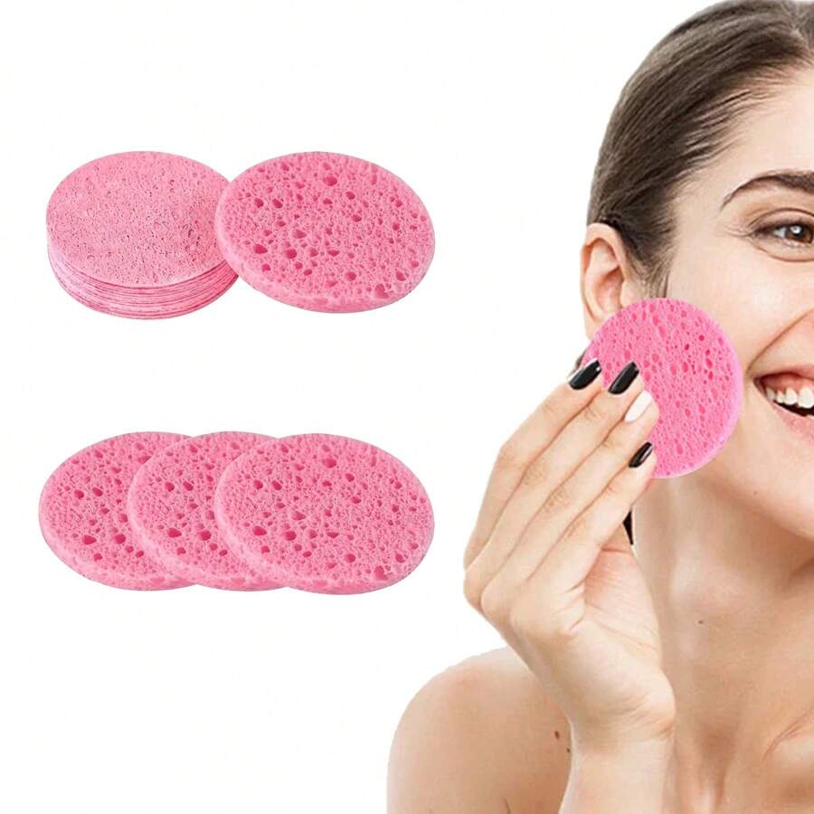 10-Count Compressed Facial Sponges For Estheticians Natural Cellulose ...