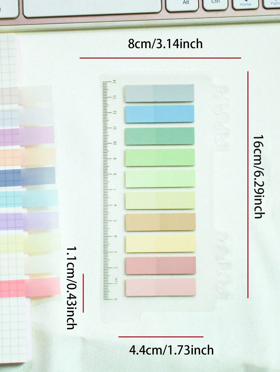 800pcs 4 Styles Vintage-Style PET Transparent Index Stickers ...