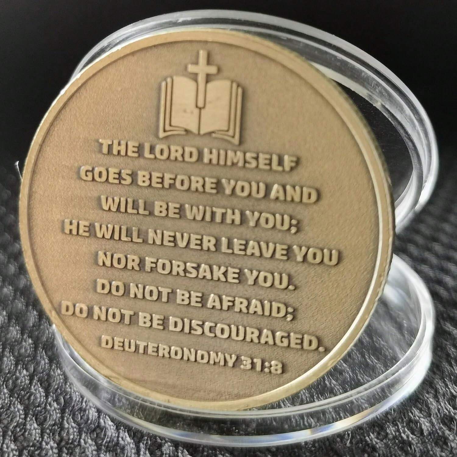 1 Pc Rooted In Christ Challenge Coin - Tree Of Life The Lord Is My Rock ...