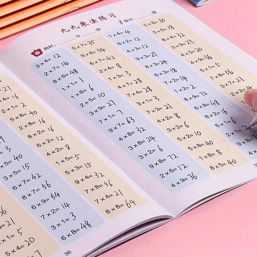 1pc Multiplication Table Practice Book: Multiplication And Division Up ...