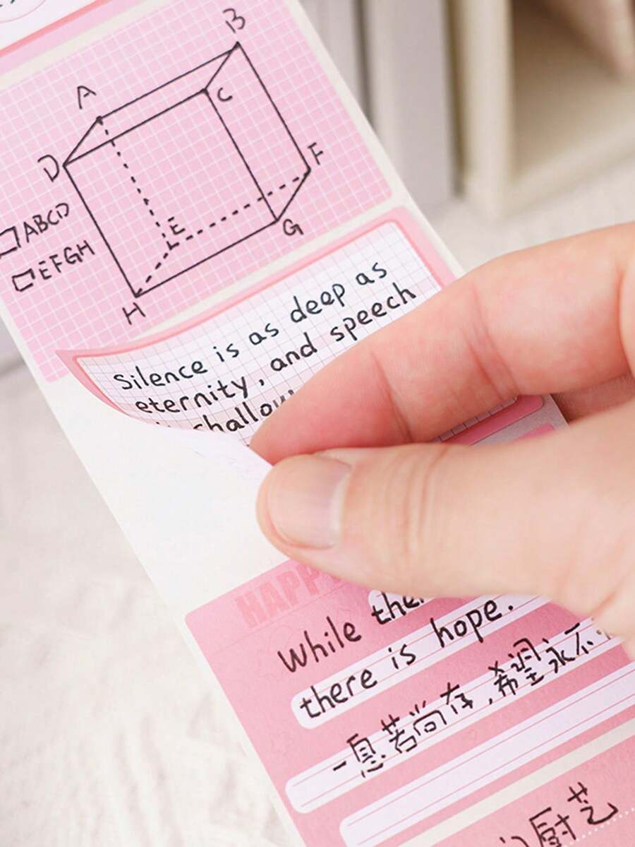 1 Box Of Gradient Color Sticky Notes With Pulling Design, High-Value ...