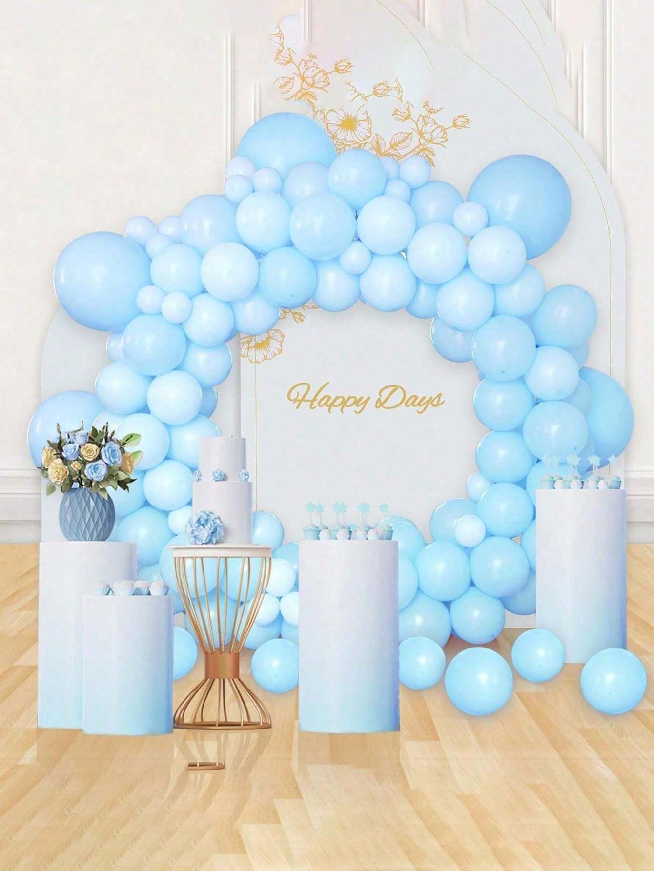 105-115pcs Light Blue Balloon Set Of Different Sizes For Balloon Flower ...