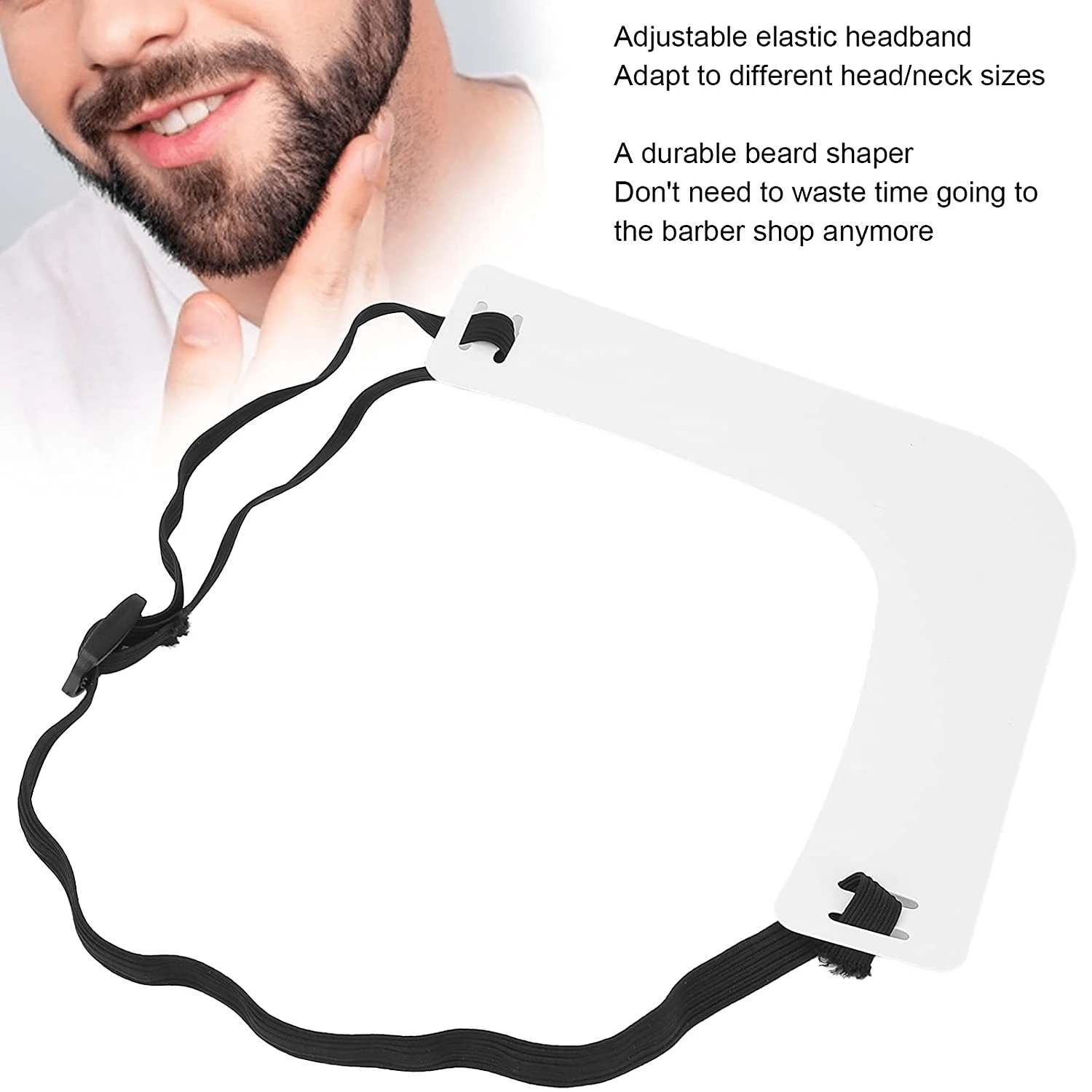 Hands-Free Beard Shaping Neckline Guide - Flexible Mustache Trimmer For ...