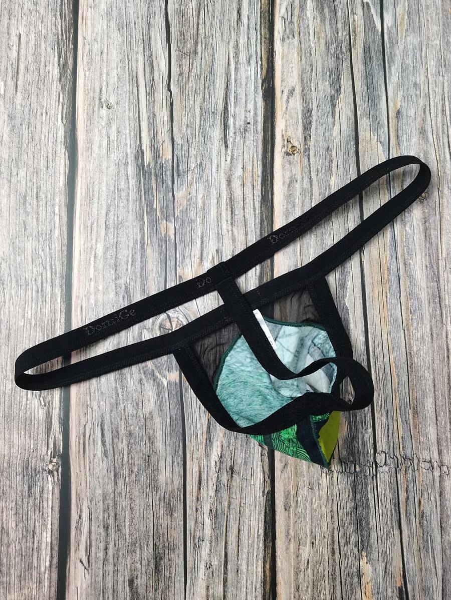 String sexy pour homme imprimé en une seule pièce avec conception ...