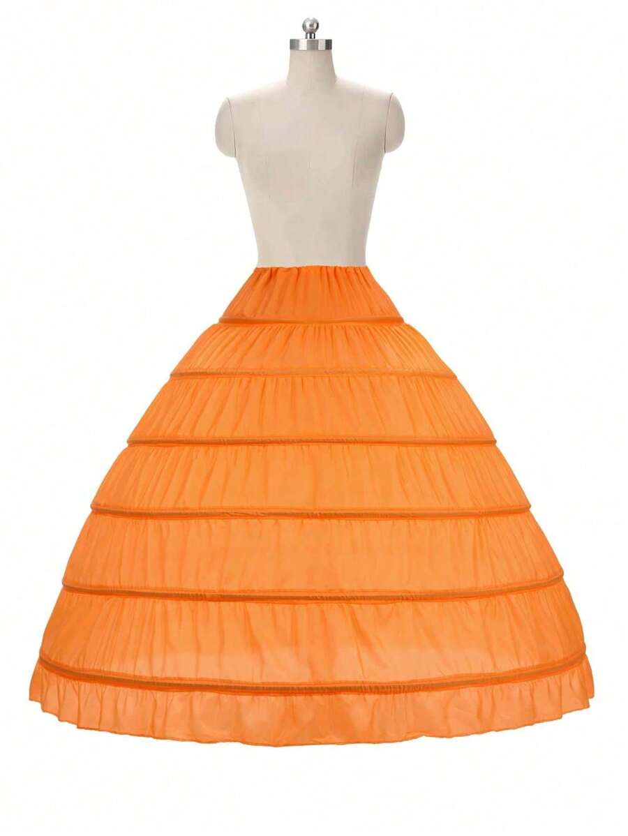 Women 6 Steel Hoops Plus Size Petticoat Crinoline For Bridal Dress ...