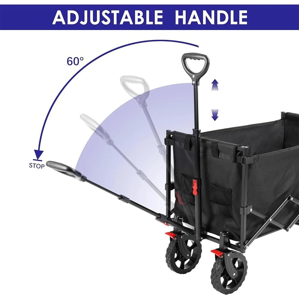 Folding Trolley On Wheels With Brake, Festival Trolley, Collapsible ...