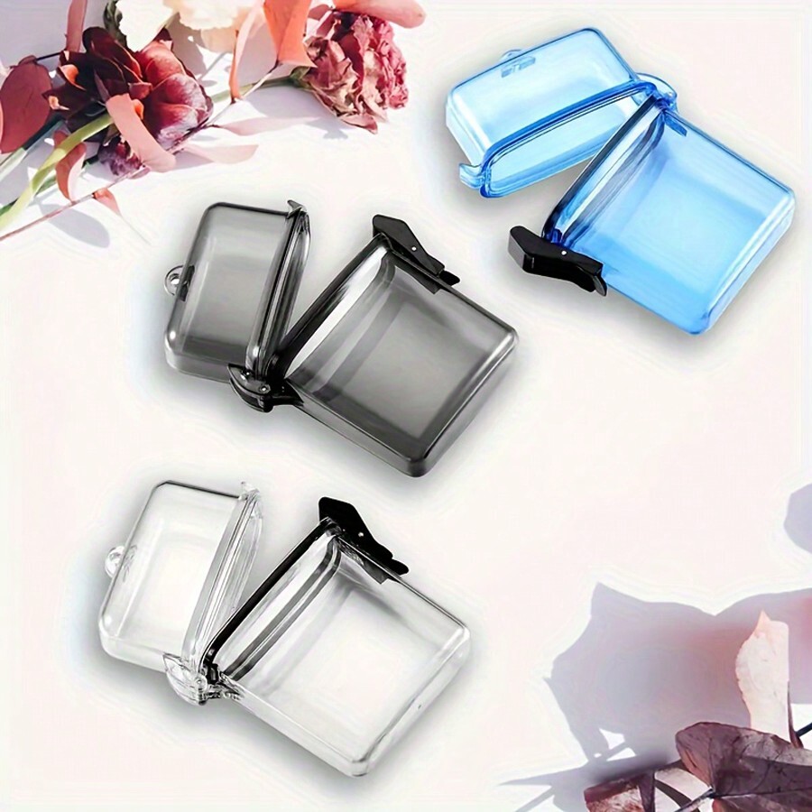 1pc Waterproof ID Card Storage Box With Beach Design, Hanging Loop, And ...