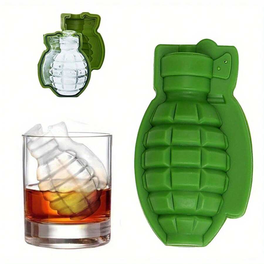 3pc, Gun Shaped Ice Cube Tray, Flexible Silicone Ice Cube Mold, Pistol ...