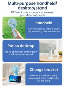 Handheld Small Fan Mini Portable USB Charging Fan With Phone Holder ...