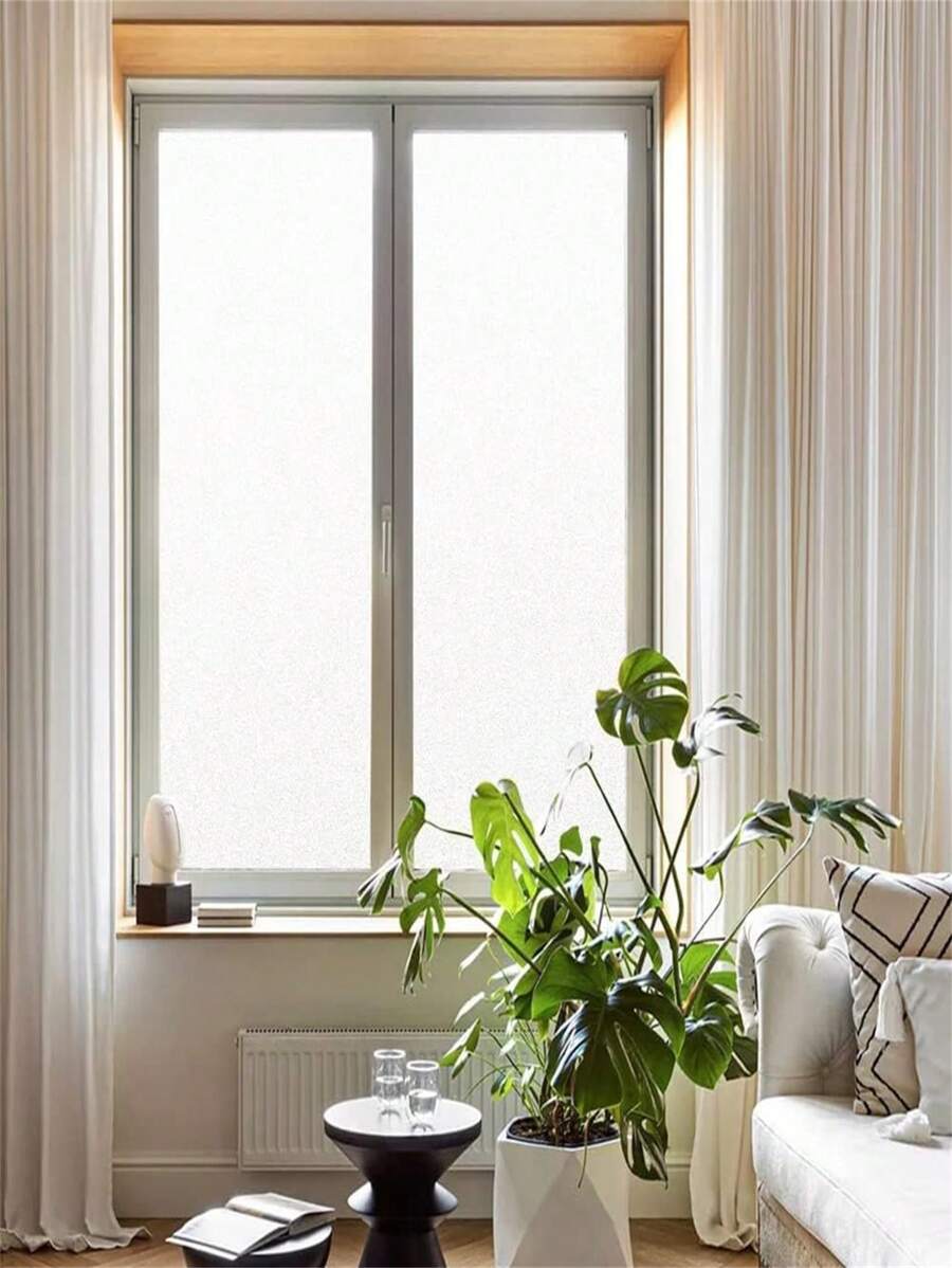 Window Privacy Film Glass Window Clings Reusable Window Glass Films Heat Control Self Static ...