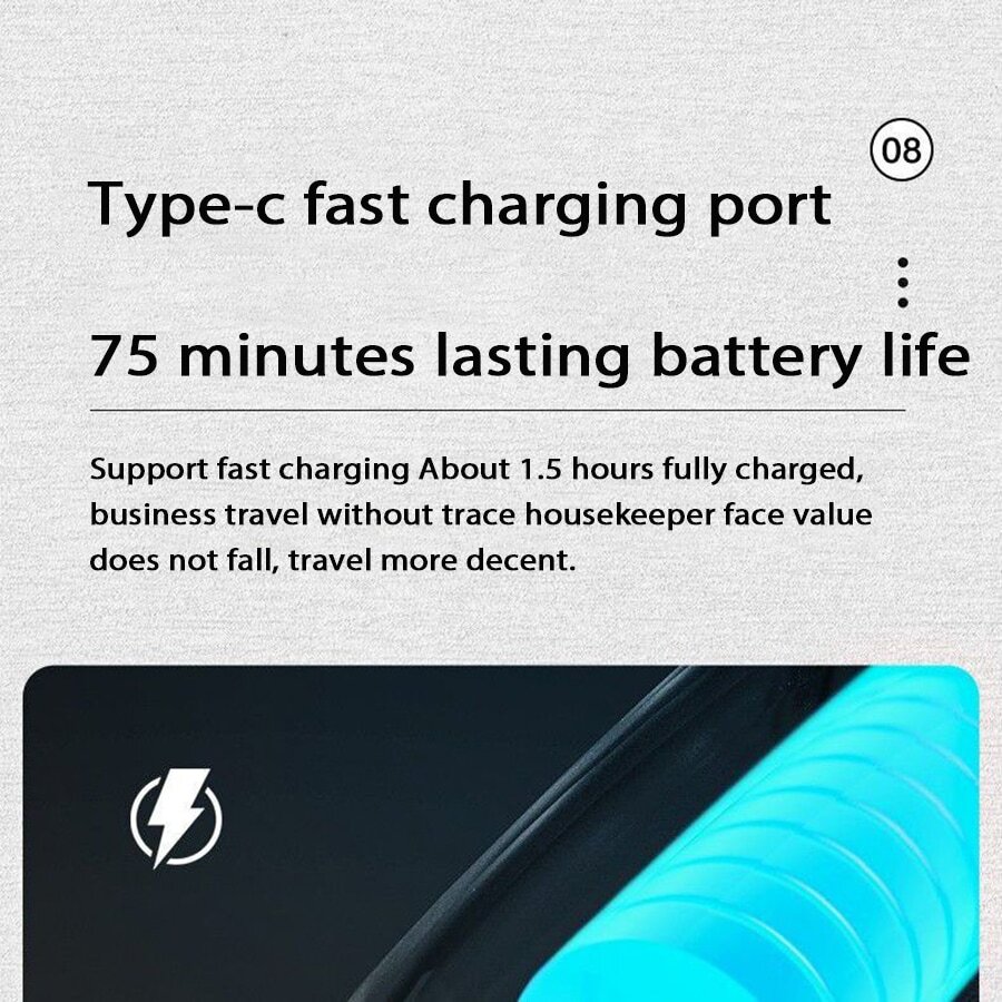 1 Pcs Rechargeable CONFU KF-G81 Electric Shaver Intelligent LED Display ...