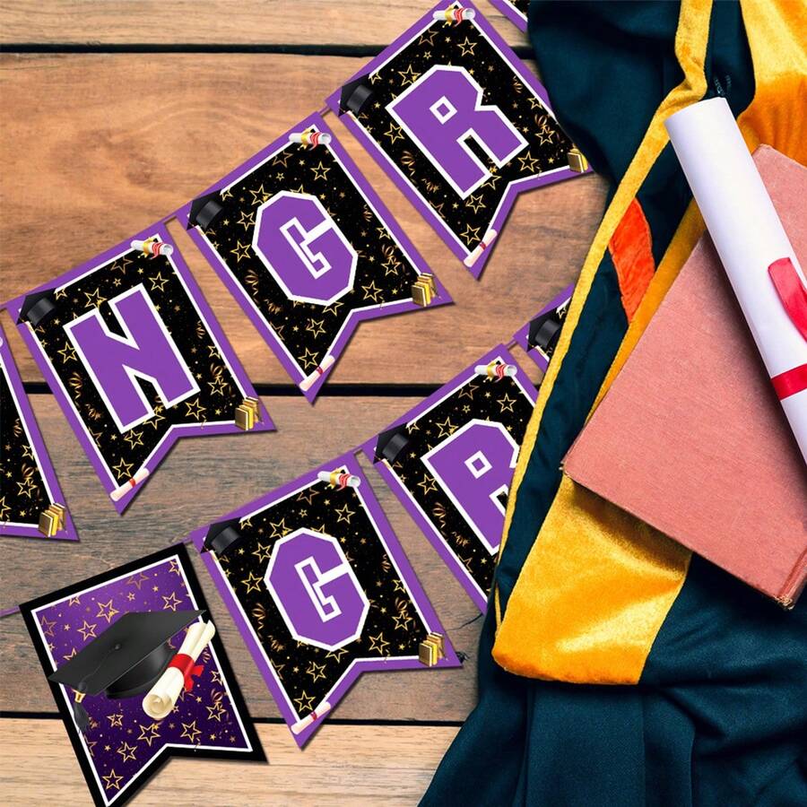 1set Paper Fishtail Banner Graduation Decorations Class Of 2024 | SHEIN EUR