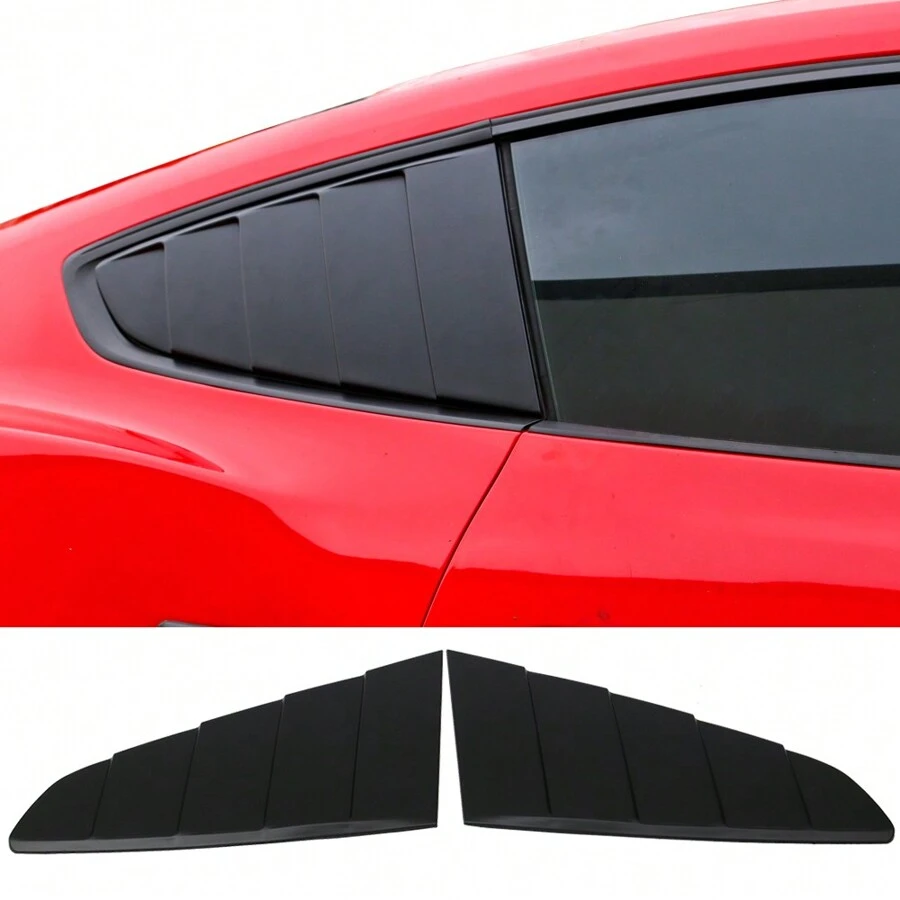 Window Louvers Fit 2015-2023 Fords' Mustang, Rear Side Quarter Window Louvers Scoops Unpainted ...