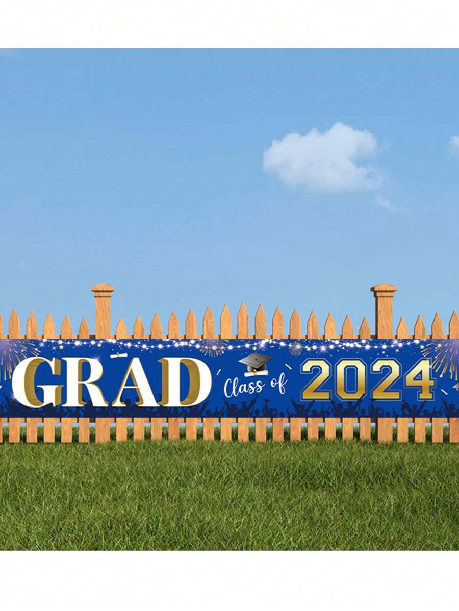 2024 Blue Graduation Garden Banner, Outdoor Graduation Garden Flag ...