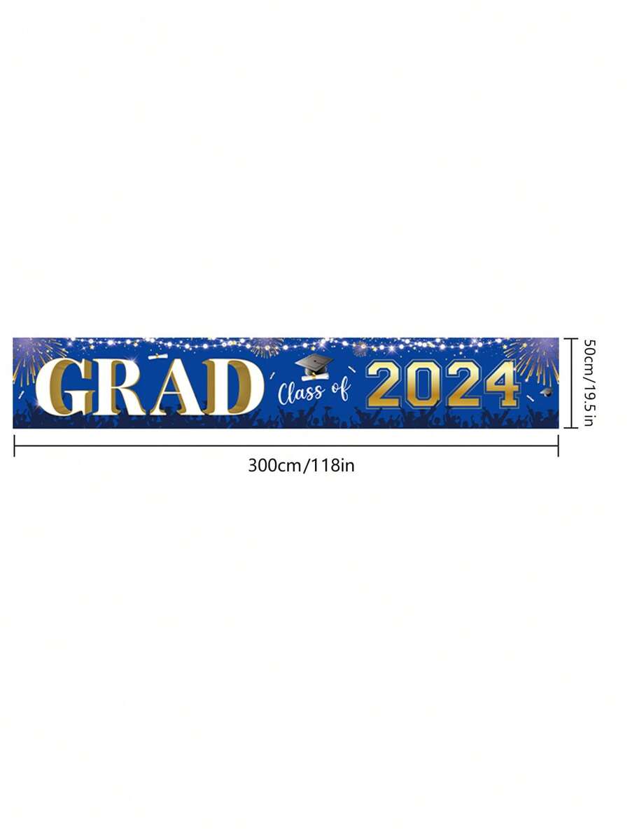 2024 Blue Graduation Garden Banner, Outdoor Graduation Garden Flag ...