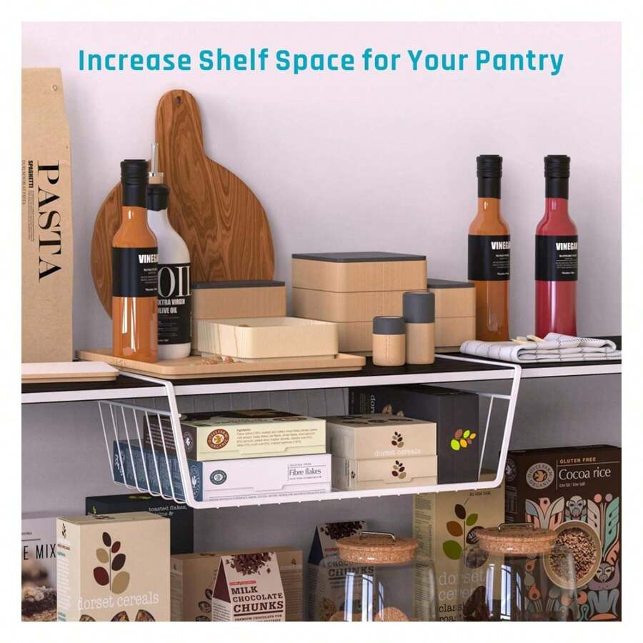 YONGSTYLE Hanging Under Shelf Storage Basket 6 Pack And 4 Pack Under ...