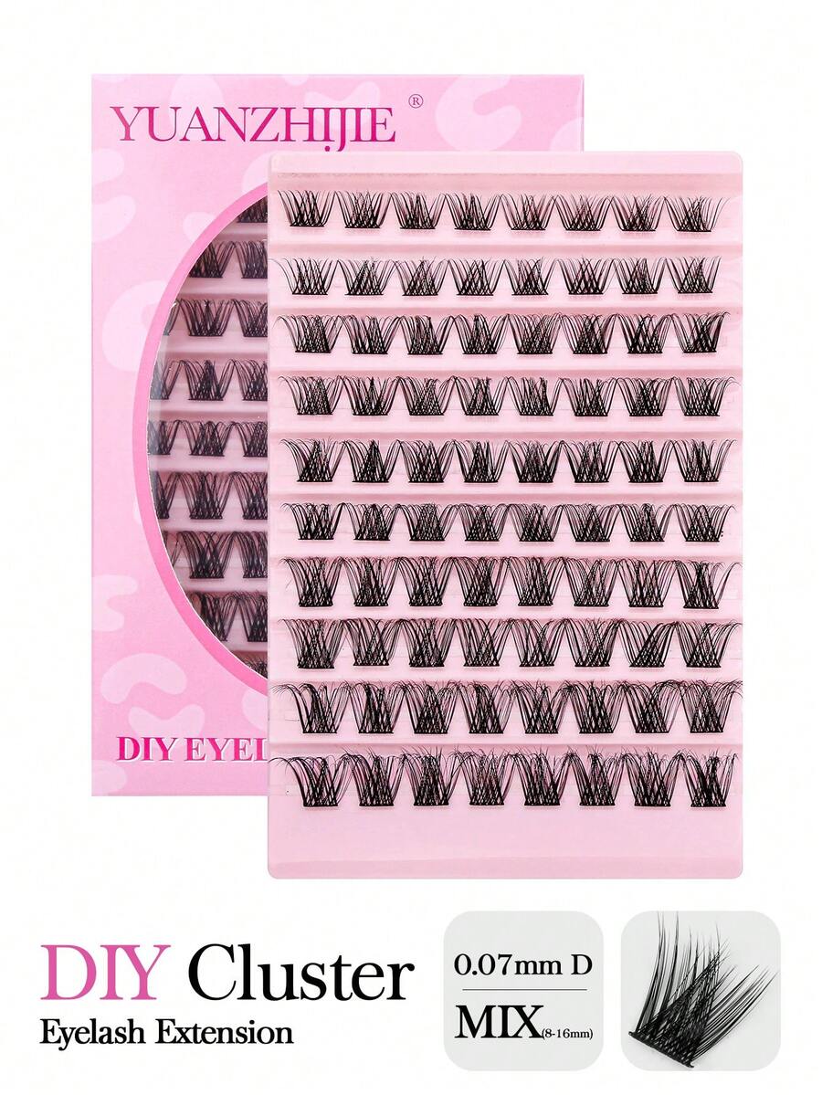10 Rows Handmade Soft Korea Pbt Fiber Lashes 0.07mm 8-16mm Mixed Size Long Lasting Waterproof ...