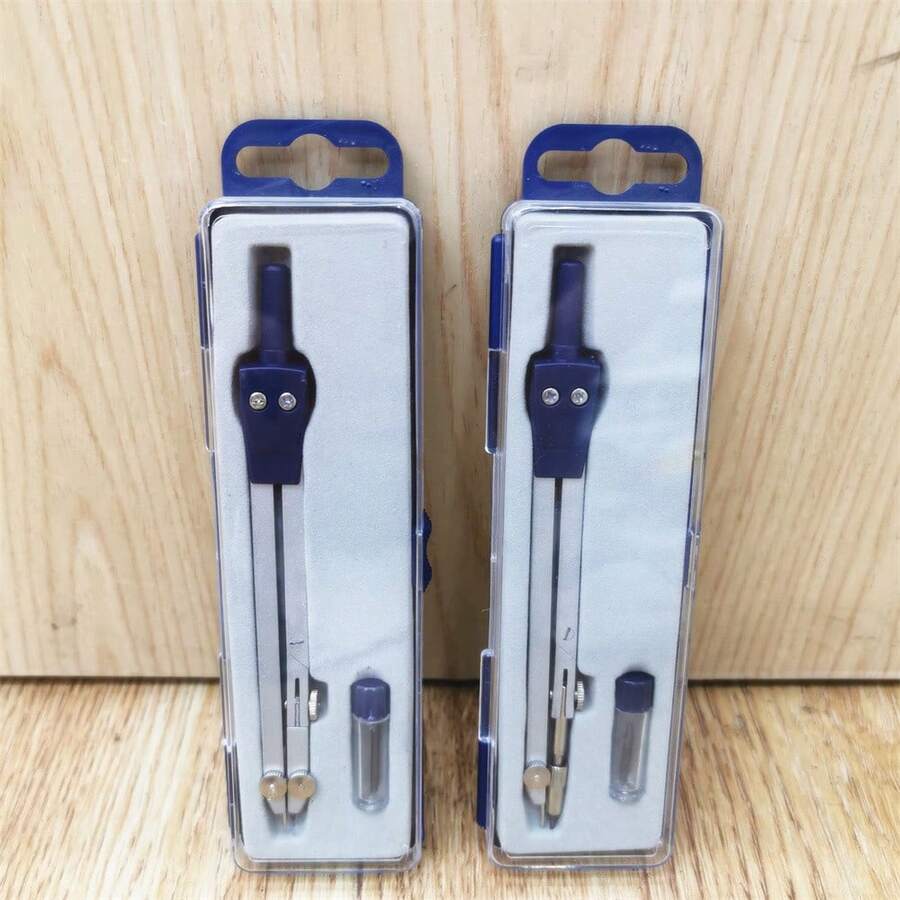 Metallic Compass Protractor Ruler Set Drawing Tool Kit, Mechanical ...