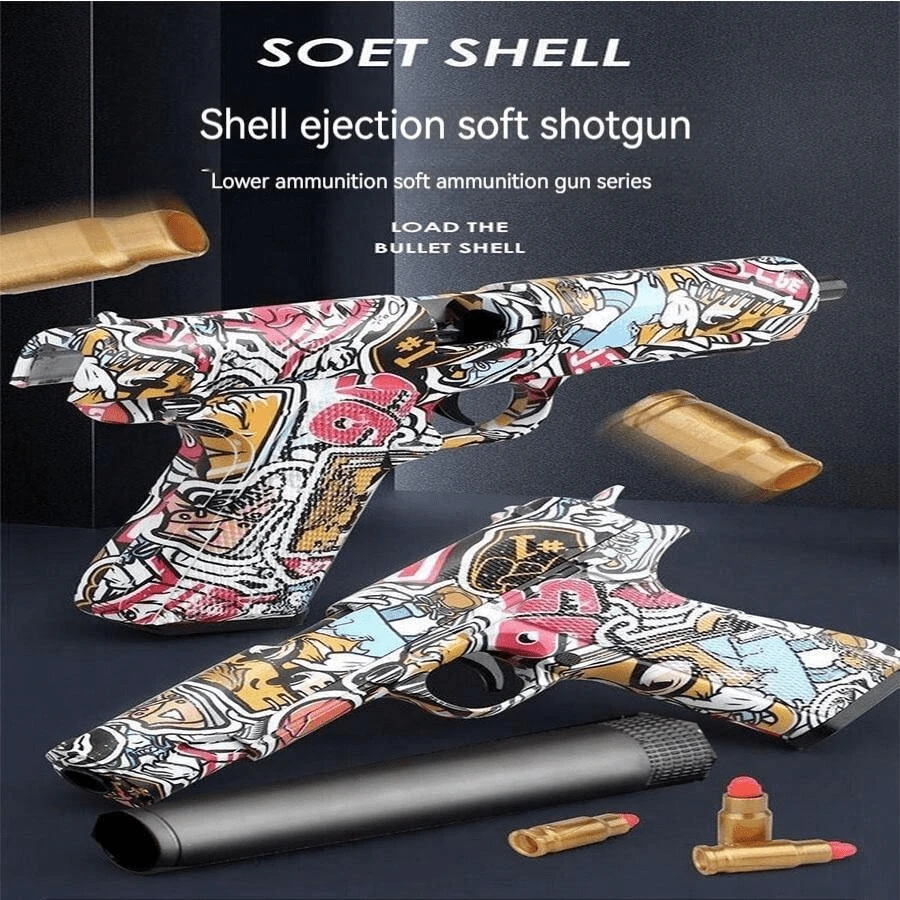 A Set Of Graffiti Design Colt 1911 Sweet Eagle Toy Gun, Shell-Ejecting ...