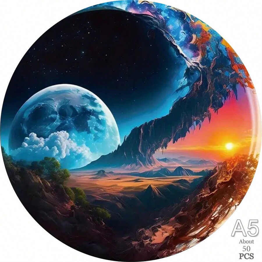 Wooden Block Puzzle Game In A3A5 Size, Wooden Round Disc Animal Jigsaw ...