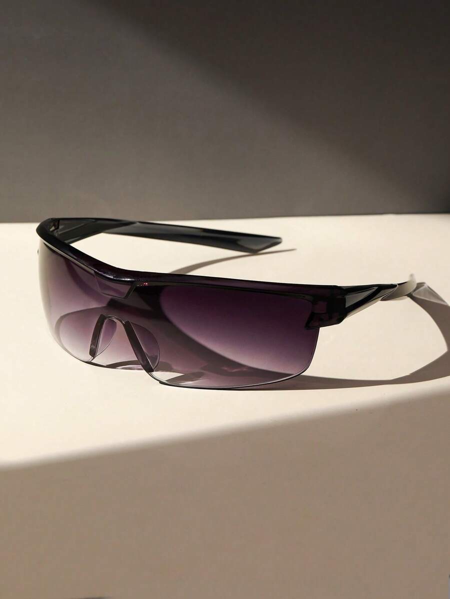 1pc Gemotrical Plastic Oversize Y2k For Women Travel Browline Wrap ...