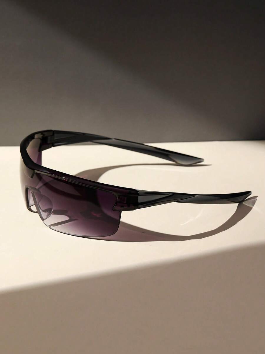 1pc Gemotrical Plastic Oversize Y2k For Women Travel Browline Wrap ...