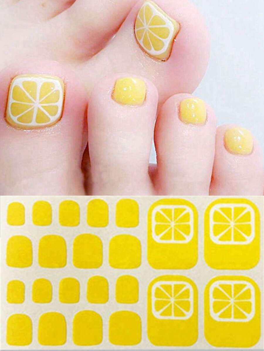 1 Sheet Cute And Simple Pure Color Dopamine, Flashing Lemon, Heart ...