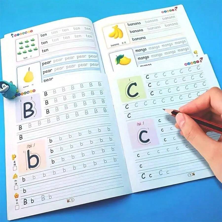 1pc English Alphabet Tracing Practice Book With Drawing Exercises ...