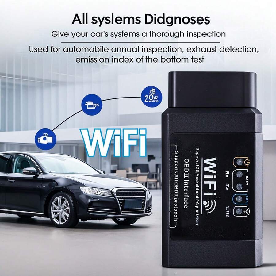Mini OBD2 Bluetooth Scanner WIFI V1.5 Car Fault Detector For Multi ...