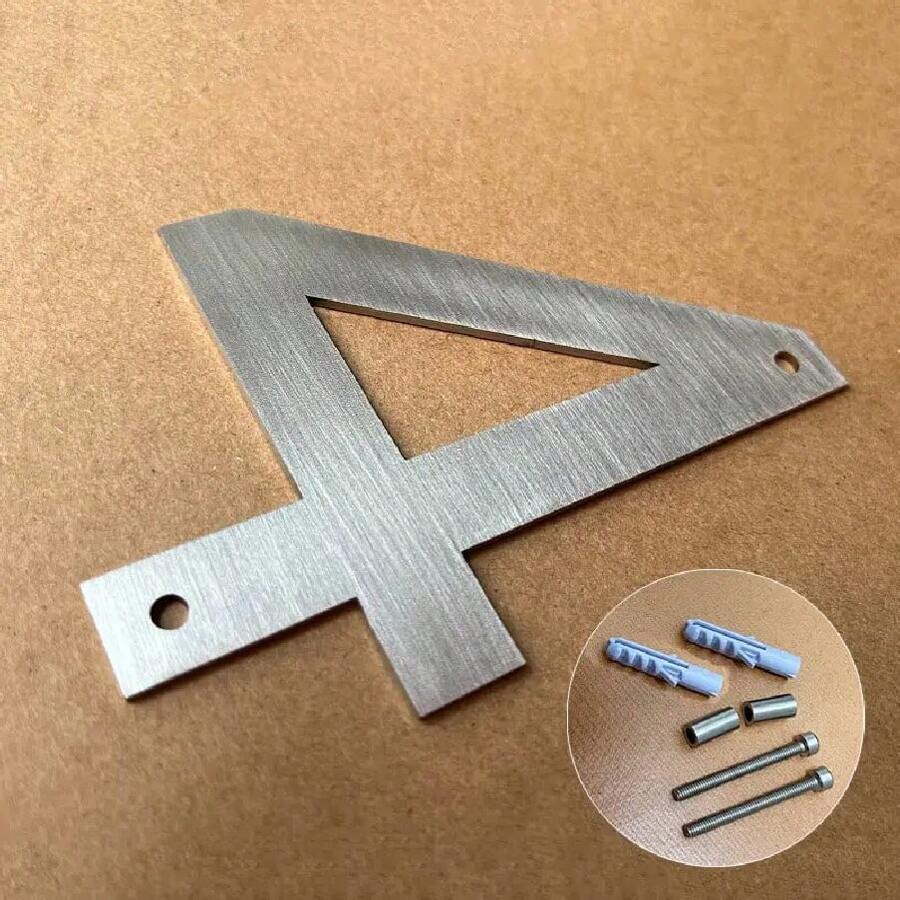 1pc 5 In Stainless Steel House Number 4, Outdoor Floating Metal ...