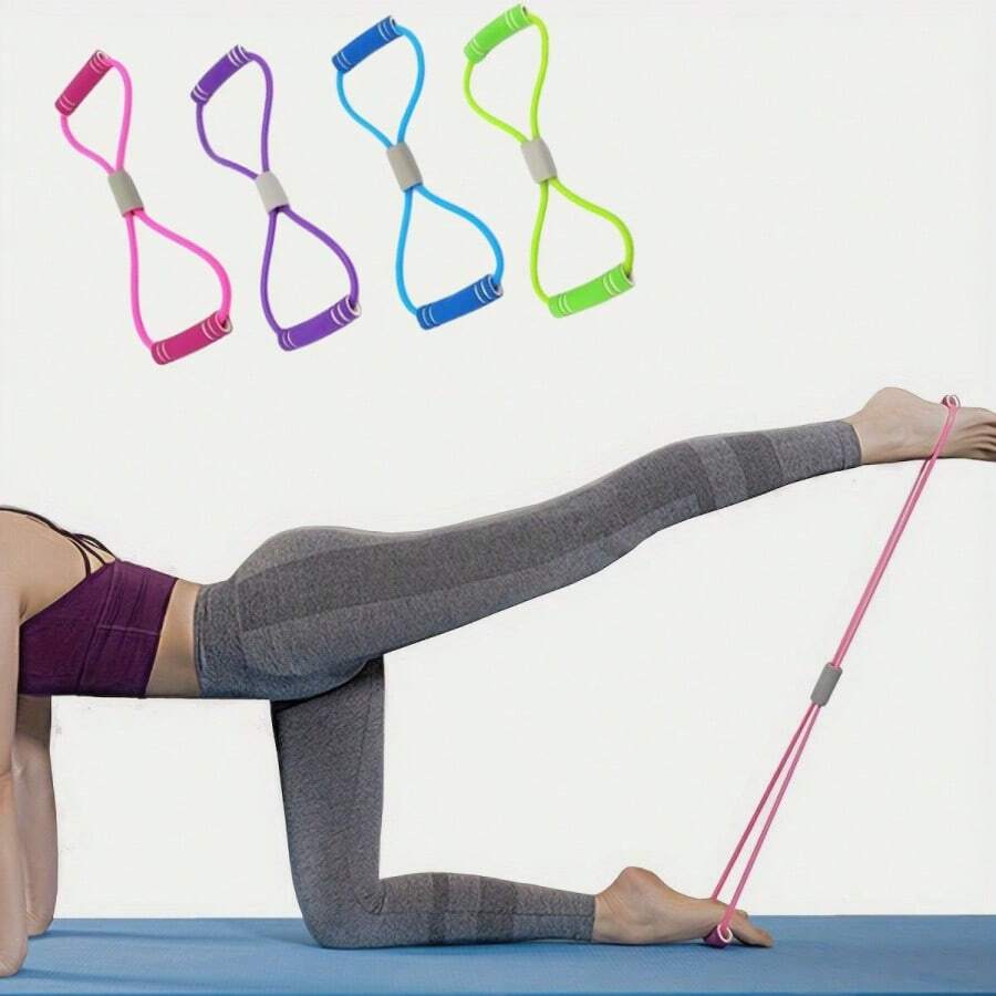1pc Eight-Shaped Elastic Rope Yoga Chest Expander Resistance Band For ...