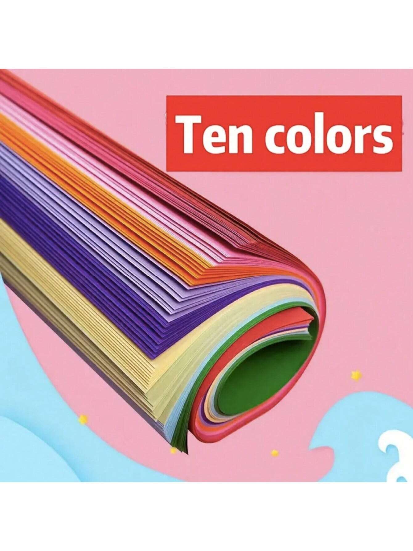 100 Sheets Colored Paper, Colored A4 Copy Paper, Crafting Decorating ...