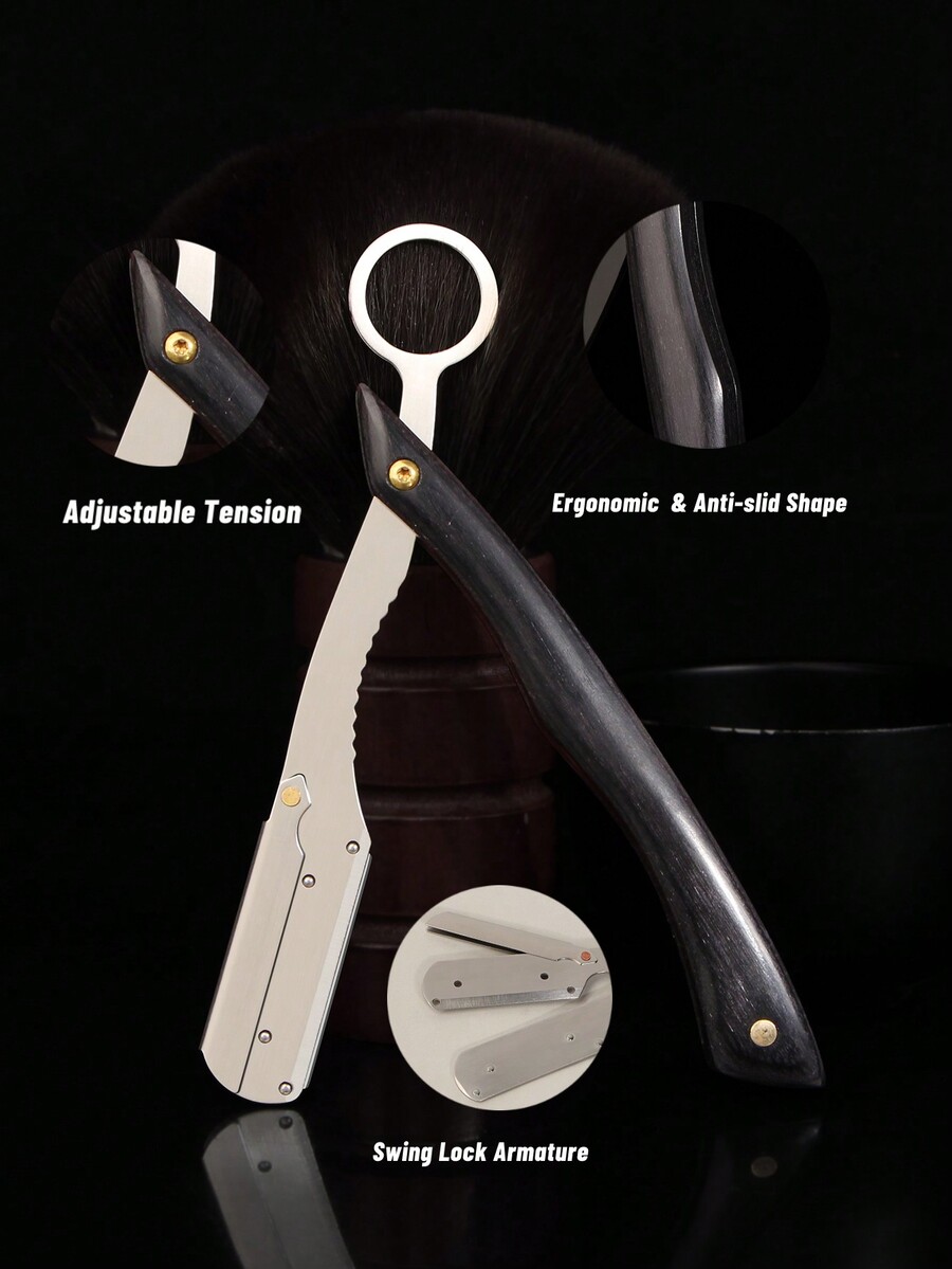 An Old-Fashioned Razor Manual Razor Stainless Steel Shaver Retro Men's ...