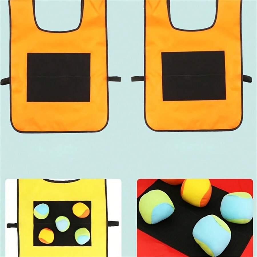 3pcs (1 Vest + 2 Balls)Kids Adventure Sticky Vest Sport Game Set ...