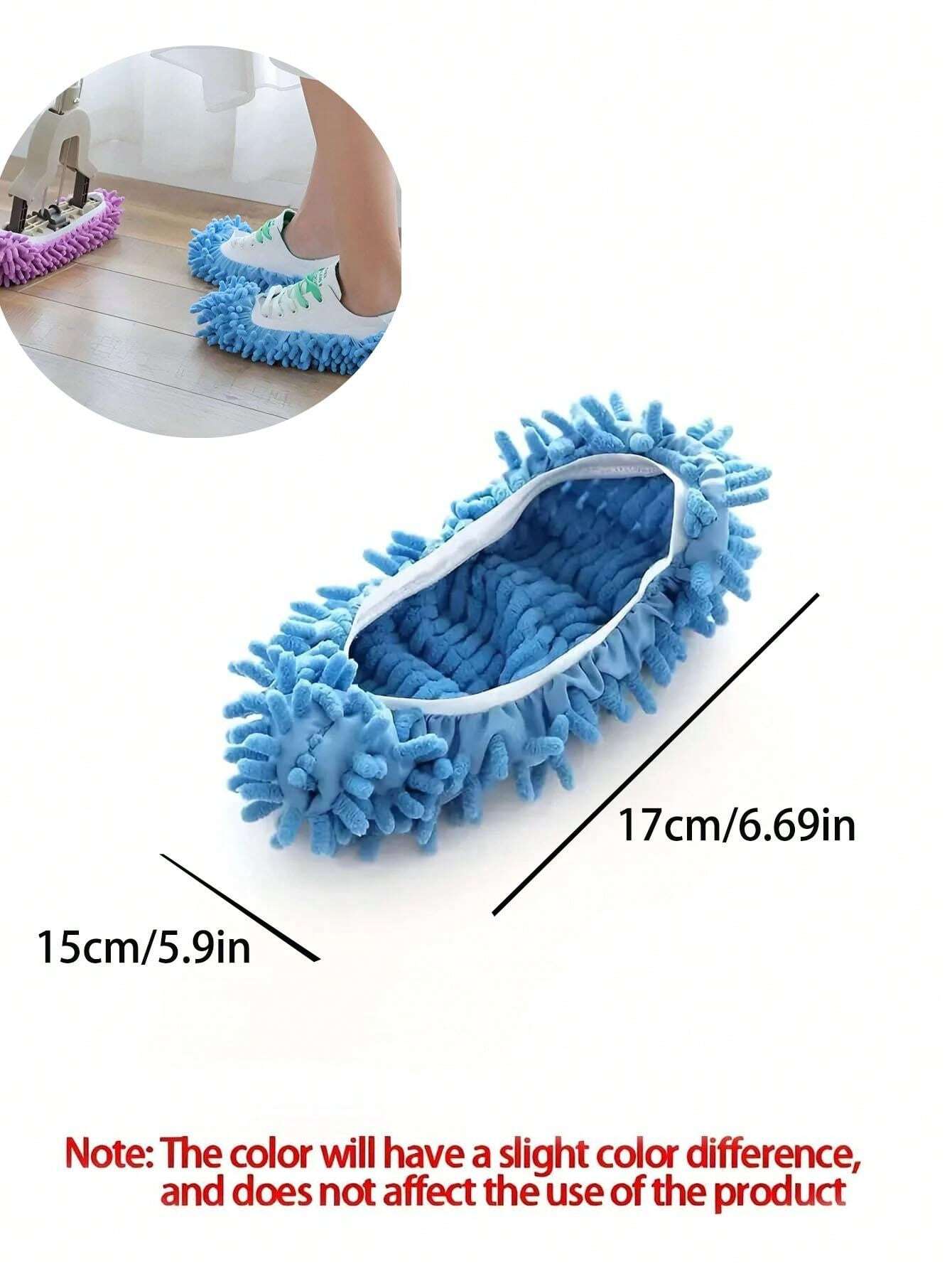 1 Pair/2 Pcs Multifunctional Floor Dust Cleaning Slippers Shoe, Lazy ...