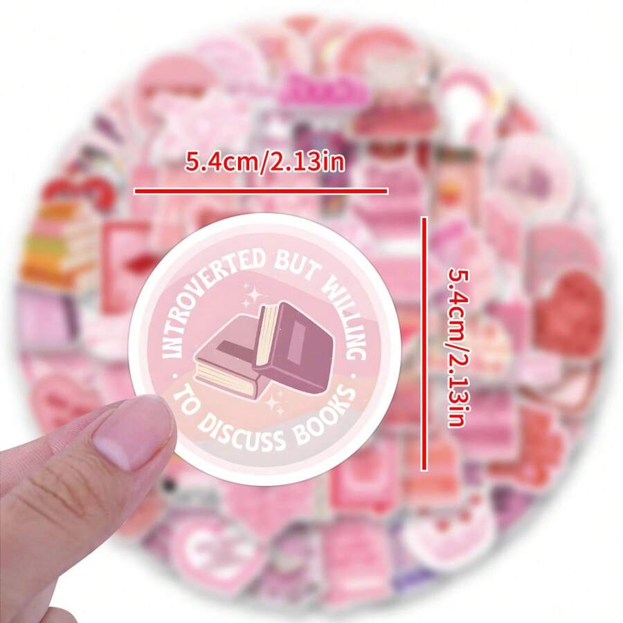 120PCS Pink Bookish Stickers,Book Aesthetic Stickers For Kindle,Laptop ...