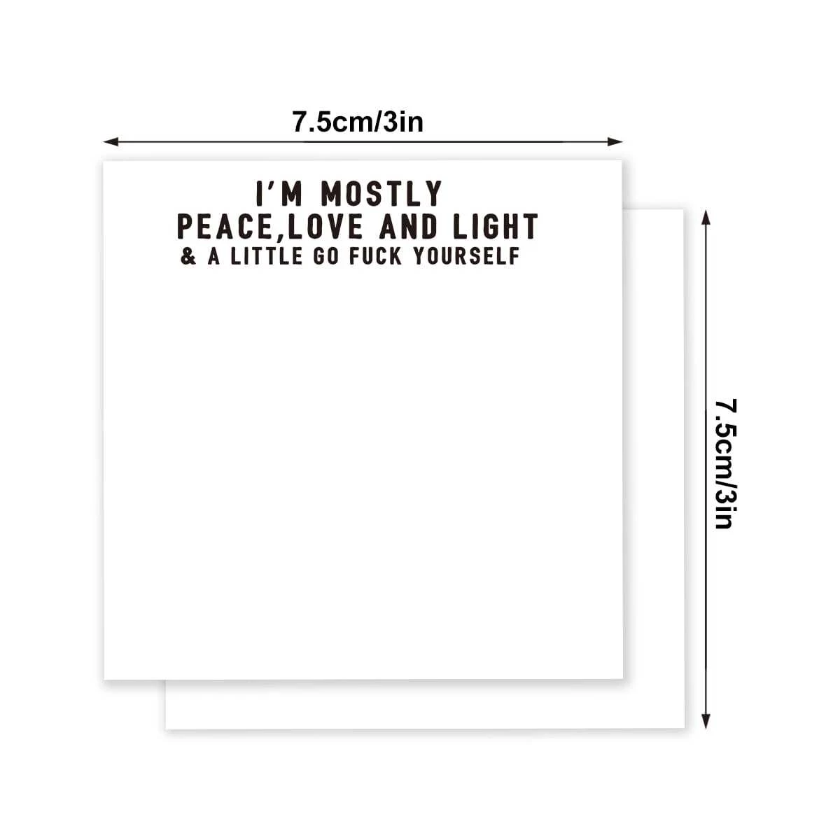 50 Sheets Funny Sticky Notes, Portable To Do List Sticky Notes Paper ...