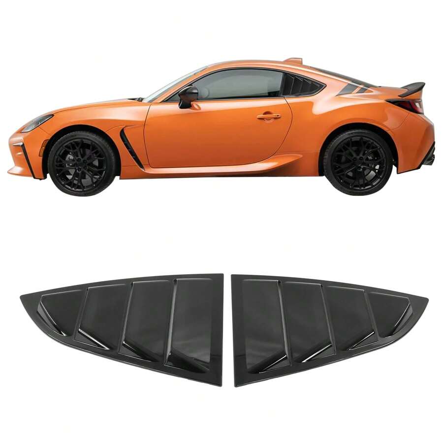 Window Louvers Fit 2022-2024 Subaru BRZ & Toyota GR86 Coupe, 2PCS Side ...