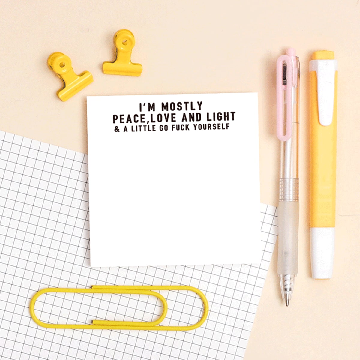 50 Sheets Funny Sticky Notes, Portable To Do List Sticky Notes Paper ...