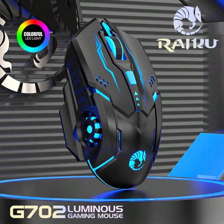 G702 Wired 6 Keys Mouse Colorful Lighting Gaming And Office Compatible With Microsoft Windows ...