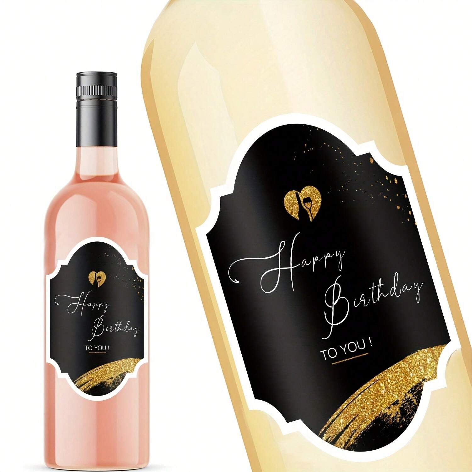 Happy Birthday Bottle Labels, Wine Bottle Stickers, Self Adhesive For ...