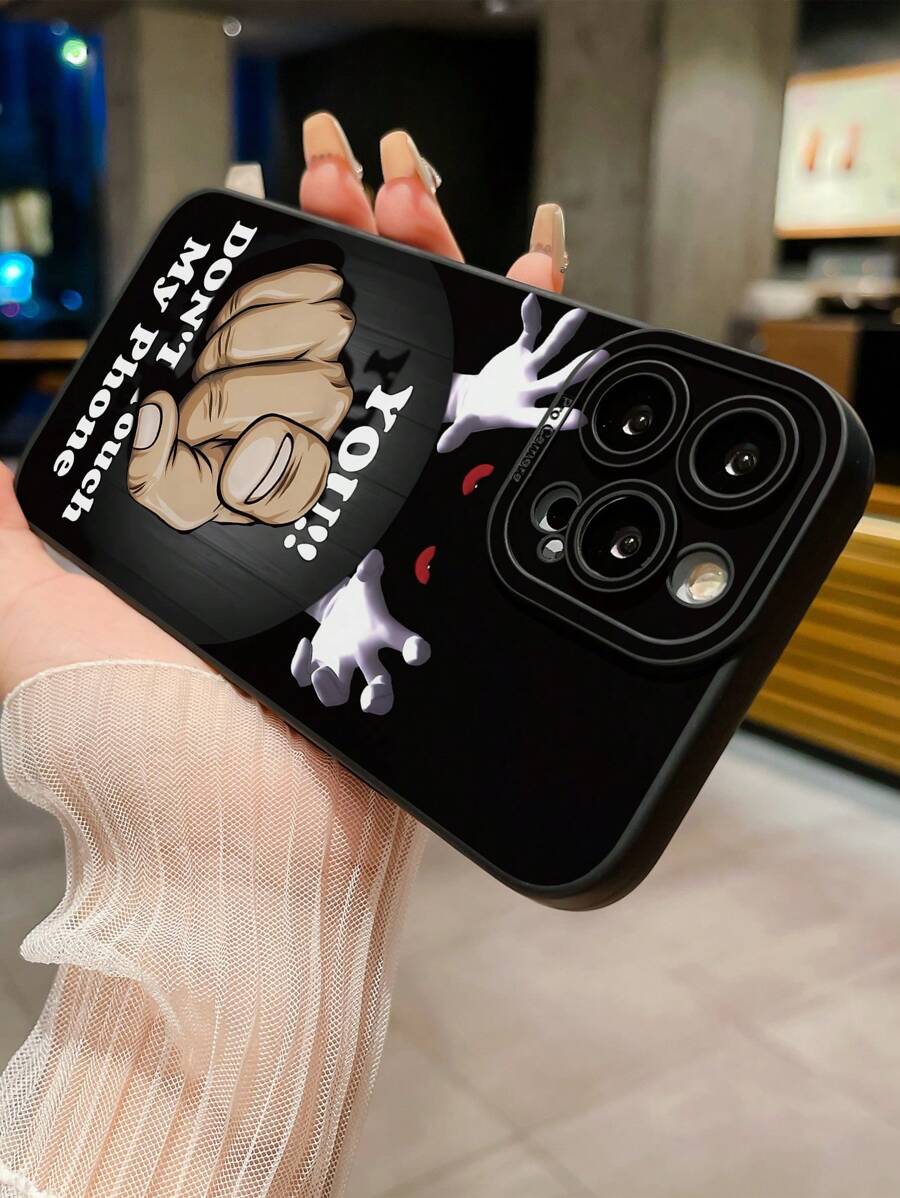 1pc Normal Phone Case With Finger Pattern Compatible With IPhone ...